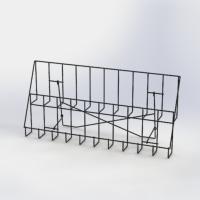 China Metal Counter Top Literature Display Rack Folded Wire Holder For Brochures for sale