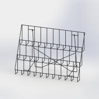 China Metal Counter Top Literature Display Rack Folded Wire Holder For Brochures for sale