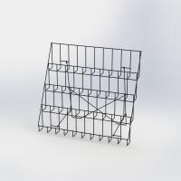 China Metal Counter Top Literature Display Rack Folded Wire Holder For Brochures for sale