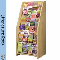 China 11 Tiered Literature Floor Stand MDF And Metal Display Rack For Brochures Holder for sale