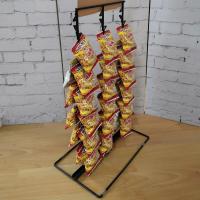 China 3 Strips Snack Potato Chip Clip Rack / Double Sides Food Hanging Chip Clip Display for sale