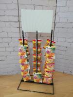 China 3 Strips Snack Potato Chip Clip Rack / Double Sides Food Hanging Chip Clip Display for sale