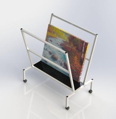 China V - Shape Metal Oil Painting Frame Office Display Shelves Arts Bin Storage Stand for sale