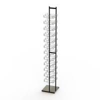 China 12 Tiers Floor Standing Hat Rack Metal Wire Baseball Cap Display Rack for sale
