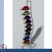 China 12 Tiers Floor Standing Hat Rack Metal Wire Baseball Cap Display Rack for sale