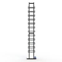 China Double Sides Floor Hat Rack 24- Layers Wire Baseball Cap Display Rack for sale
