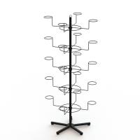 China Spinner Hat Metal Clothing Display Rack / Multiple Hooks Baseball Hat Display Rack for sale