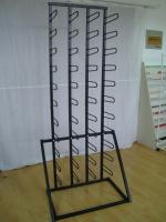 China 44 Vinyl Rolling Industrial Metal Display Stands with Wire Arms for sale