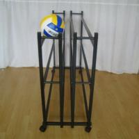 China 3 Tier Basketball Metal Display Steel Double 3 Tier Basketball Storage Metal Display Rack For 30 Balls for sale