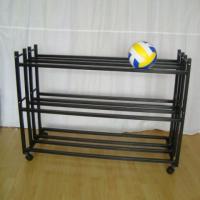 China 3 Tier Basketball Metal Display Steel Double 3 Tier Basketball Storage Metal Display Rack For 30 Balls for sale