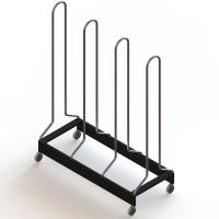 China Shoulder Pad Steel Display Rack Rugby Clothes 4 Holders Display Stand for sale