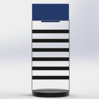 China Double Sides Rotated Metal Table Top Display Stands With Top Sign For Brand Logo for sale