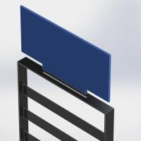 China Double Sides Rotated Metal Table Top Display Stands With Top Sign For Brand Logo for sale