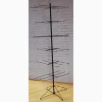 China 24 Pegs Spinner Rotatable Metal Floor Display Stands In Supermarket for sale