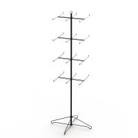 China 24 Pegs Spinner Rotatable Metal Floor Display Stands In Supermarket for sale