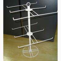 China Wire Hooks Spinner Grocery 12 Pegs Countertop Display Rack for sale