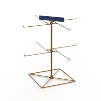 China Trinket Wire Hooks Rotating OEM Metal Table Top Display Stands for sale