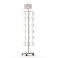 China 48 DVDs Promotion Books OEM Metal Rotating Display Stand for sale
