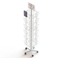 China 48 DVDs Promotion Books OEM Metal Rotating Display Stand for sale