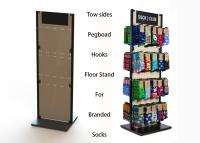 China Customized MDF Branded Display Stands Wood Floor Stands For Socks for sale