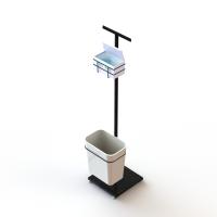 China Floor Standing Sanitation Stand With Sign Holder for sale