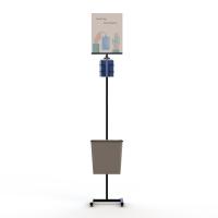 China Sanitation Station Freestanding Poster Display Stand for sale