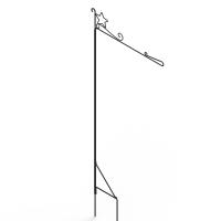 China Outdoor Steel Double Side Advertising Sign Flag Yard Stand Metal Post Display Stand for sale