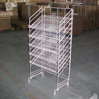 China Adjustable Height Metal Wire Display Racks For Supmarket Folding Feature for sale