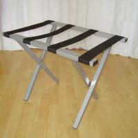 China Folding Metal Luggage Rack Sliver Hotel Luggage Stand With Straight Legs for sale