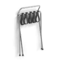 China High Gloss Chrome Foldable Hotel Display Stand With Plastic Feet for sale