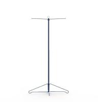 China Grocery Promotion Bags Holder Metal Floor Display Stands Two Metal Hooks Long Life for sale