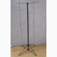 China Grocery Promotion Bags Holder Metal Floor Display Stands Two Metal Hooks Long Life for sale