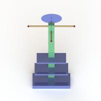 China MDF Frame Branded Display Stands With Tubular Arms for sale