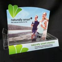 China 4 Bottles Vitamin Transparent Acrylic Countertop Display Racks for sale