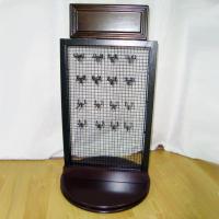 China Counter Top Metal Branded Display Stand With Turntable MDF Base for sale