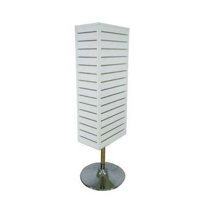 China 4 Sided Metal Hooks Free Standing Wooden Retail Display Stands for sale