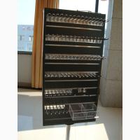 China Double Mirror Rotating MDF Slatwall Display Stand for sale