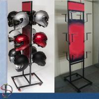 China 2 Sides Motorcycle Helmet POP Display Rack For Motor Shop for sale