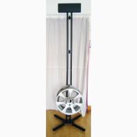 China Six Wheels Auto Body Parts Racks , 2 Sides Metal Mag Wheel Display Stand for sale