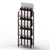 China 4 Layers Metal Wire Liquor Bottle Display Rack for sale