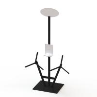 China POP Alloy Wheel Metal Auto Parts Display Racks 3 Alloy Wheel Display Stand for sale