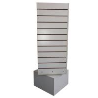China Spinning 4 Sides Slat Panel Display With Metal Hooks for sale