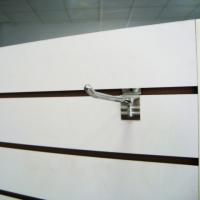 China Spinning 4 Sides Slat Panel Display With Metal Hooks for sale
