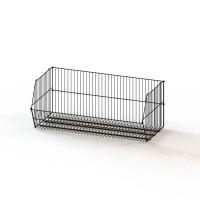 China Stackable Chrome Wire Basket Display Rack With KD Structure for sale