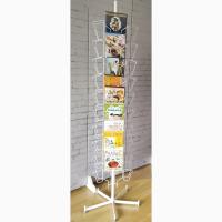 China 40 Pocket Floor Greeting Card Display Rack OEM Iron Wire Metal Book Display Stand for sale