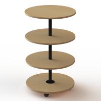 China KD Construction Maple Color MDF Wooden Retail Display Stands for sale