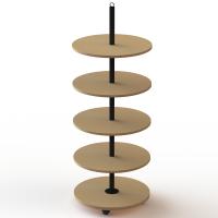 China KD Construction Maple Color MDF Wooden Retail Display Stands for sale
