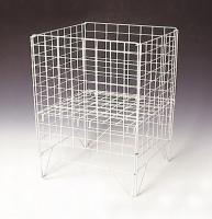 China Knock Down 4 Sides Square Wire Basket Display Stand for sale