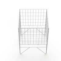 China Knock Down 4 Sides Square Wire Basket Display Stand for sale