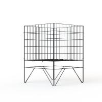 China Knock Down 4 Sides Square Wire Basket Display Stand for sale